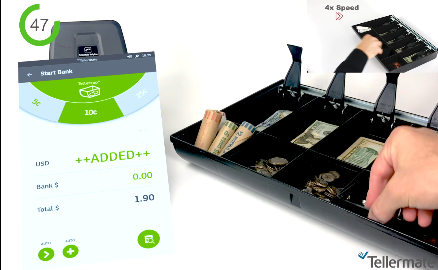 Touch Cash Counting Screen - Tellermate USA